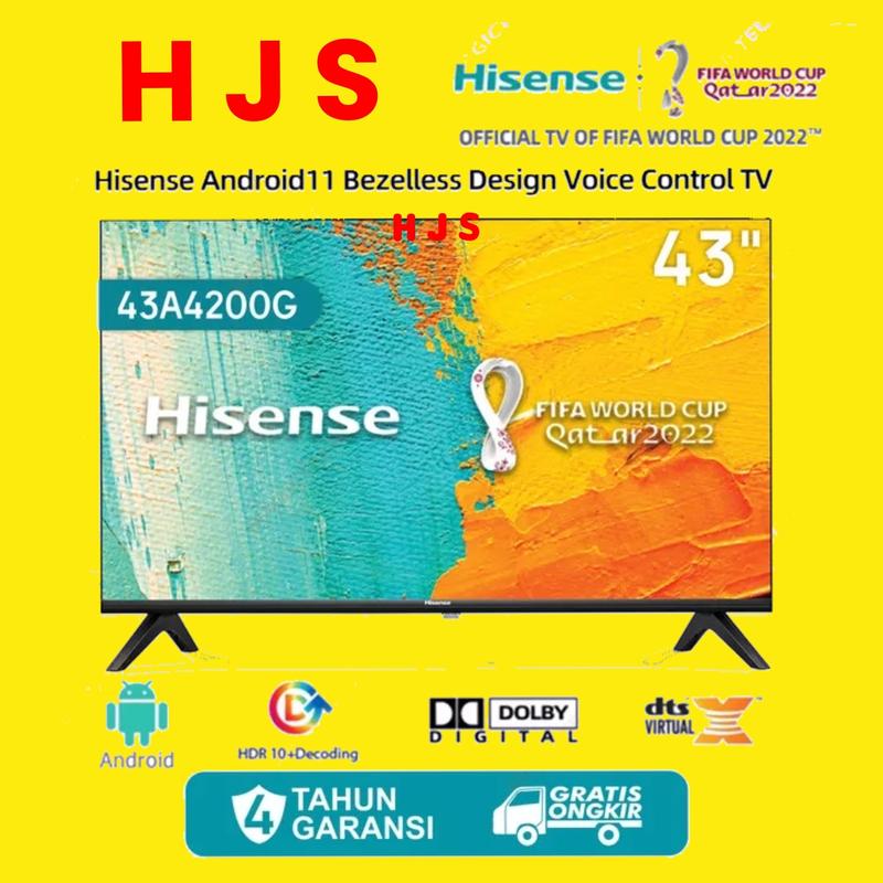 TV LED HISENSE 43 INCH / 43" 43A4200G SMART ANDROID TV FHD - Shop ...