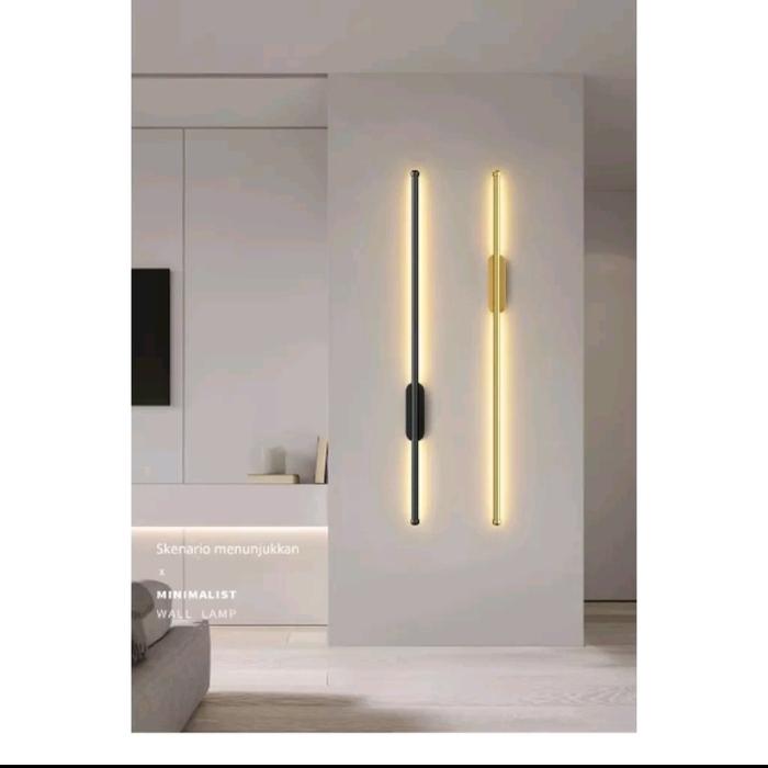 Jual Lampu dinding minimalis led strip hias kamar tidur - GOLD 100CM ...