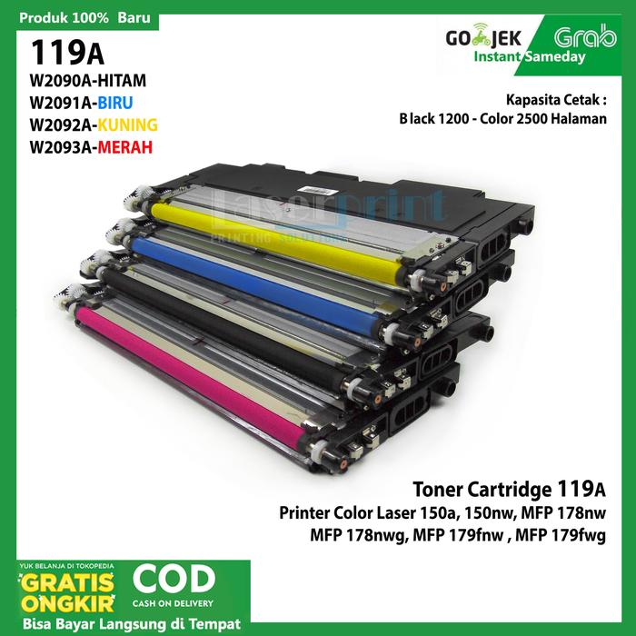 Promo Toner Cartridge 119A Kompatibel untuk Printer HP MFP 179fnw 150a ...
