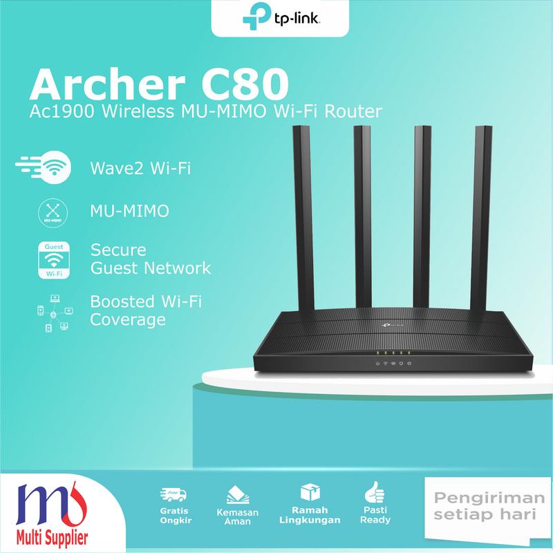 Tp-link Archer C80 AC1900 Wireless MU-MIMO Wi-Fi Router - Shop | Tokopedia