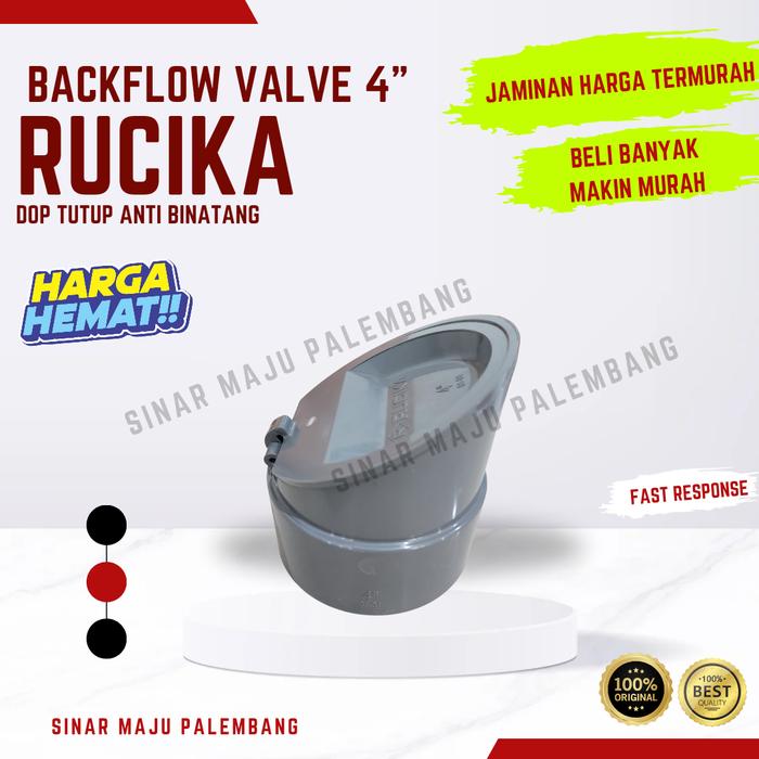 Jual Rucika backflow back flow valve 4inch anti tikus masuk banjir ...