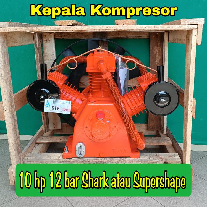 Jual Bare Kepala Kompresor Two Stage 12Bar 10hp shark Supershape ...