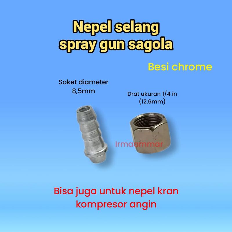 Mur nepel selang spray gun sagola nepple sambungan female 13mm - Shop ...