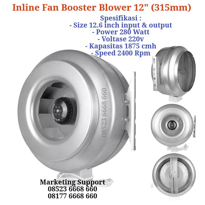 Jual Centrifugal Duct Inline STEEL BLADE 315 Inline Fan FULL BESI 12,6 ...