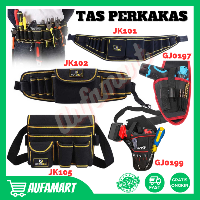 Jual Tas Pinggang Perkakas Wadah Alat Tukang Listrik Bengkel Proyek ...