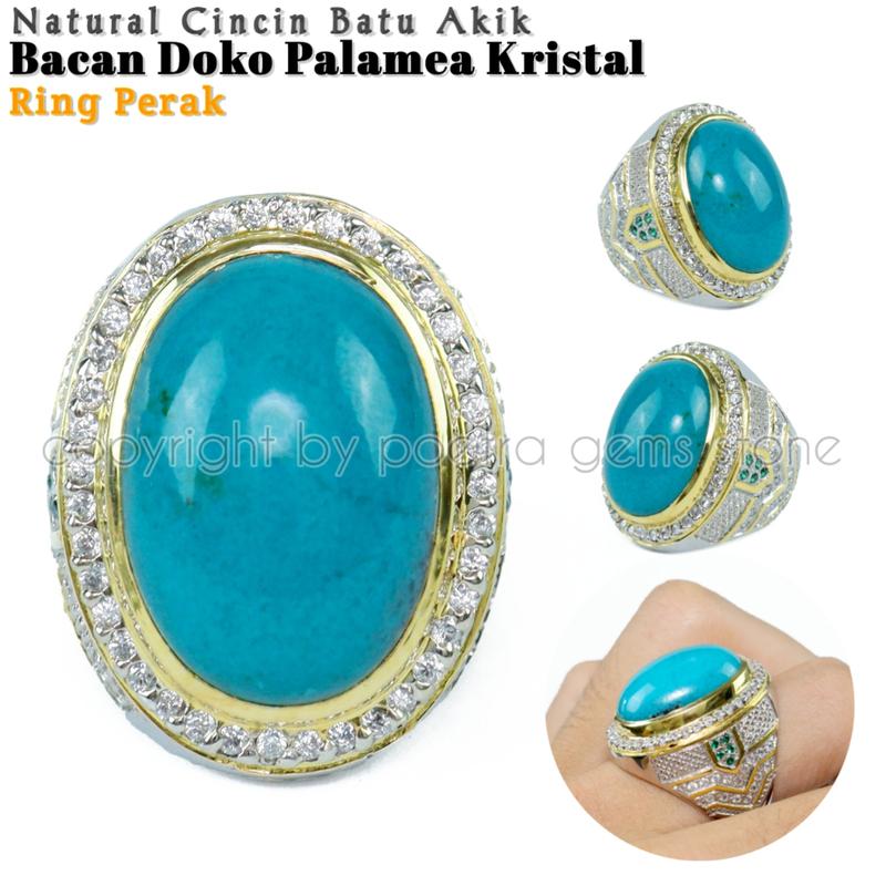 CINCIN BATU AKIK NATURAL BACAN PALAMEA KRISTAL SERAT KURA TEMBUS - Shop ...
