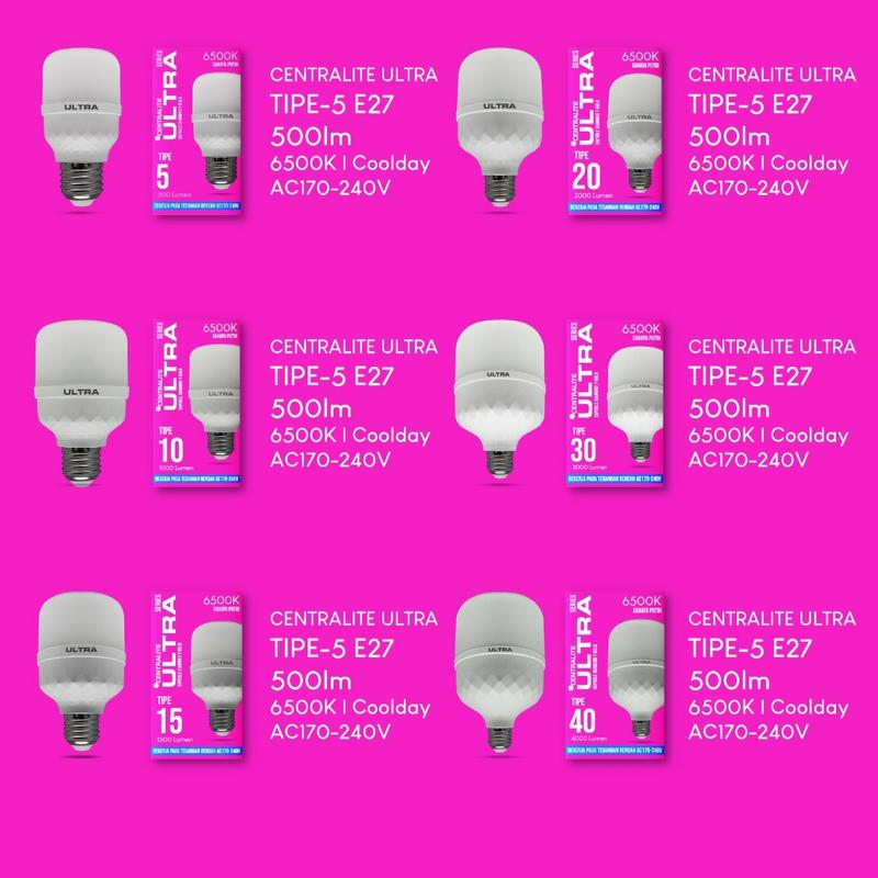 Lampu LED CENTRALITE ULTRA 5w, 10w, 15w, 20w, 30w, 40w - Grosir - Shop ...
