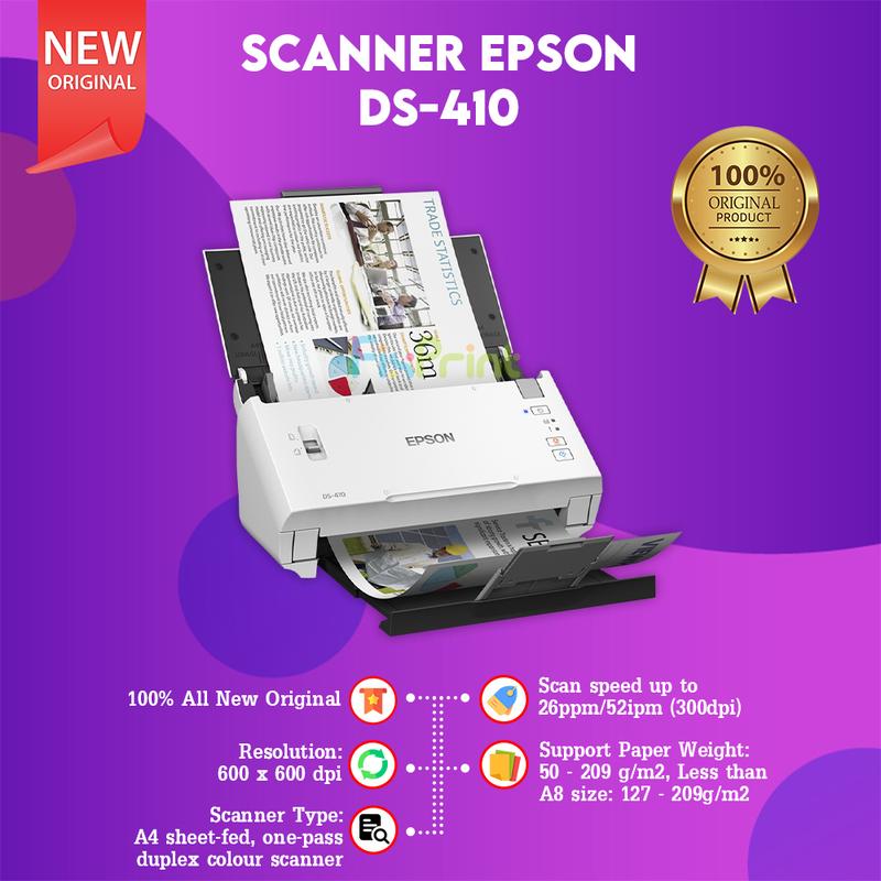 EPSON SCANNER WORKFORCE DS410 A4 DUPLEX SHEET-FED DOCUMENT - - Shop ...
