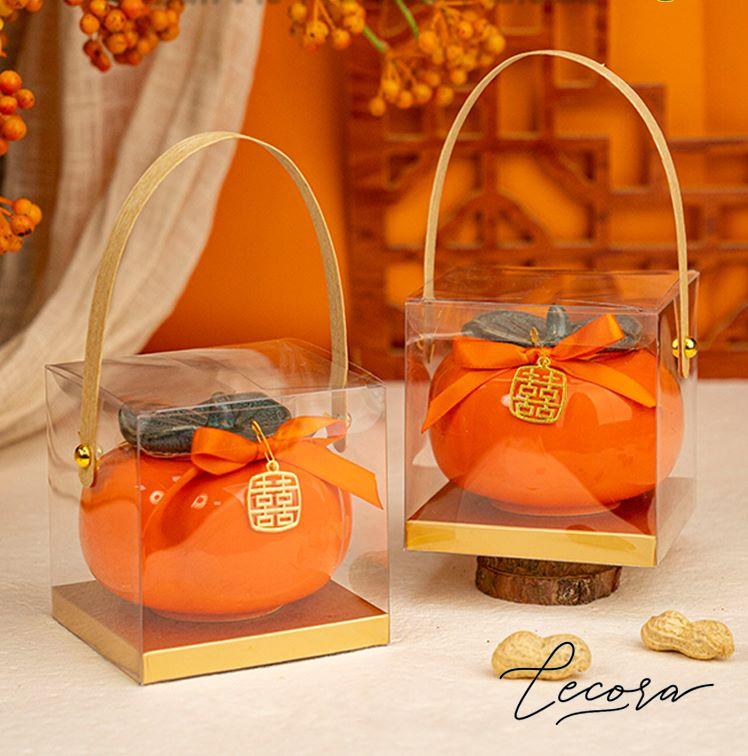 LECORA Wedding Teapai Sangjit Candy Box Persimmon Jar + ShuangXi Tagh ...