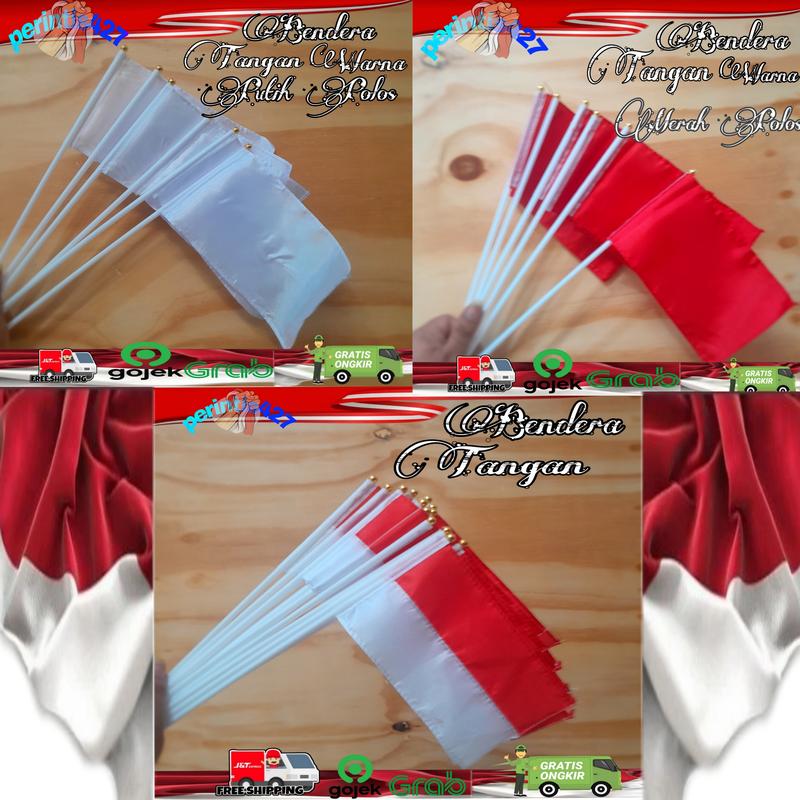 BENDERA TANGAN MERAH PUTIH - Shop | Tokopedia