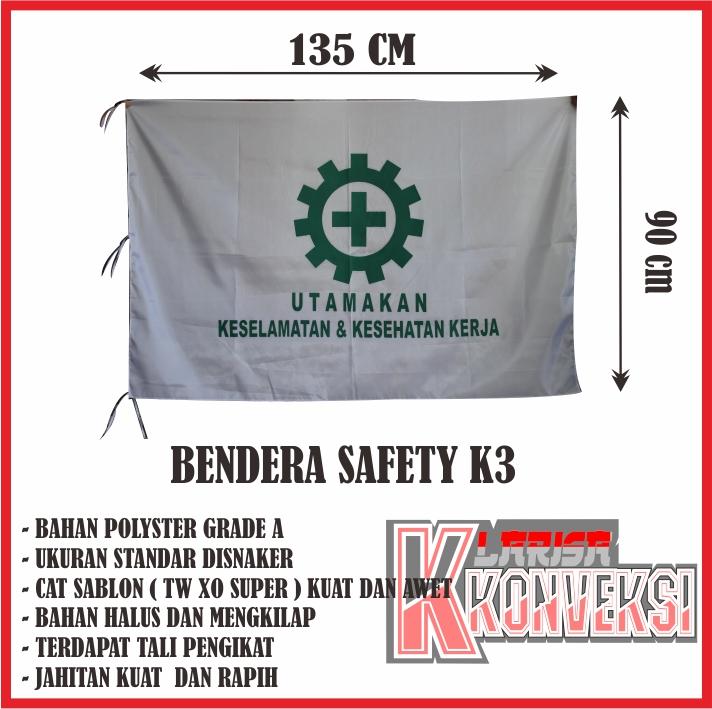 Bendera Safety K3 135 x 90 Bendera Proyek Bendera Keselamatan - Shop ...