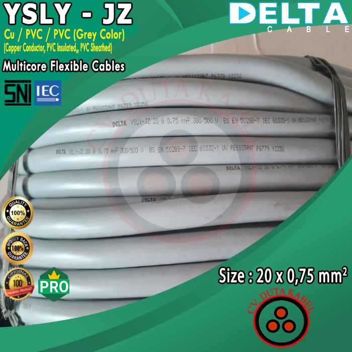 Kabel YSLY-JZ 20x0,75 mm2 DELTA /20x0,75mm2/20x0.75 mm2/20 x 0.75mm2 ...