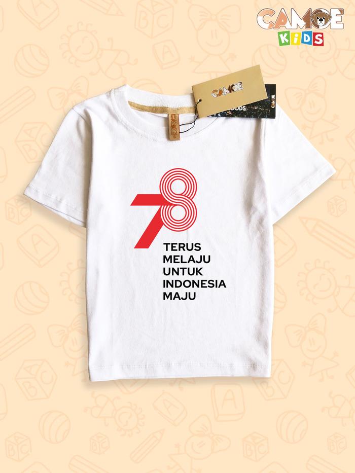 Jual Kaos Anak KIDS HUT RI 77 Logo Resmi Indonesia - Putih - M ...
