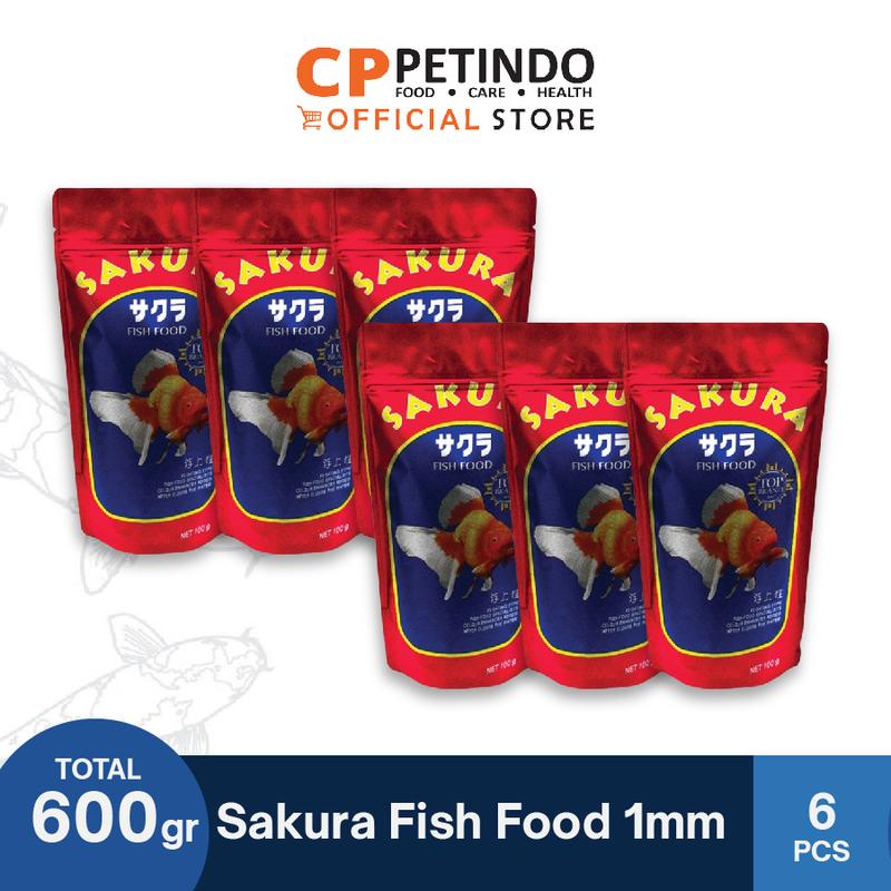 Sakura Fish Food Floating Type 1mm Pakan Ikan Hias 100gr - Isi - Shop ...