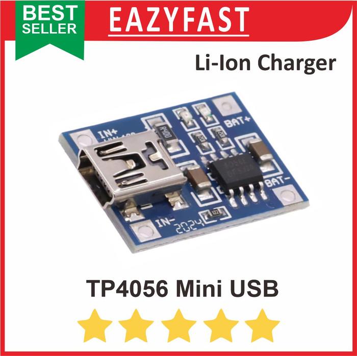 Jual Modul TP4056 Mini USB Charger Baterai Lithium 18650 Charging ...