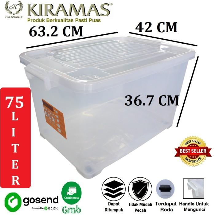 Jual Kiramas Kontainer Box / Kontainer Plastik 75 Liter Transparan 1039 ...