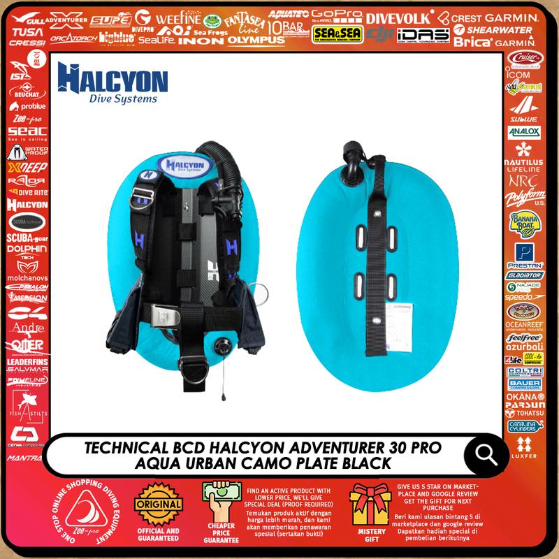 Technical Diving BCD Halcyon Adventurer 30 Pro Carbon Backplate Aqua ...