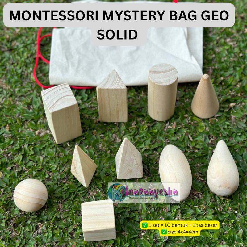 Montessori mystery bag 3D geometric solid / stereognostic bag - Shop ...