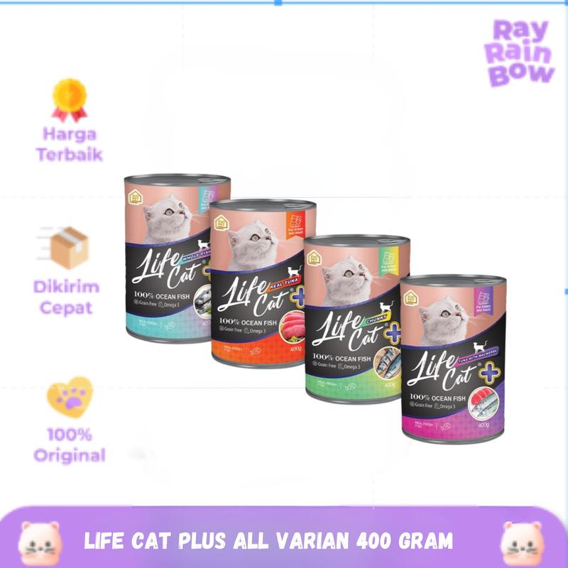 life cat kaleng plus 400gr makanan kucing - Shop | Tokopedia