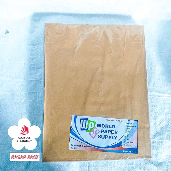 Jual Amplop Coklat Polos A3 (33 x 42.5cm) - WPS - 5 pak - Jakarta Barat ...