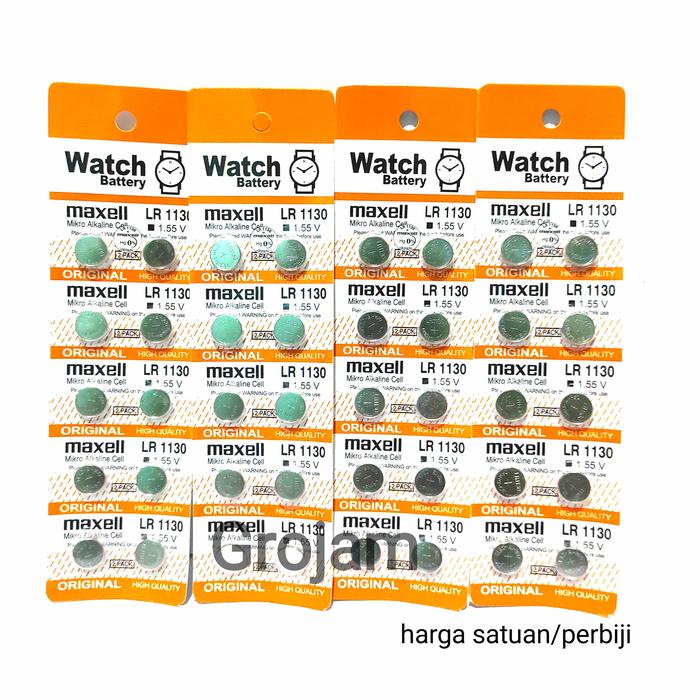 Jual Baterai Kancing Maxel LR 1130 Murah Batre LR1130 AG10 GP389 1130 ...