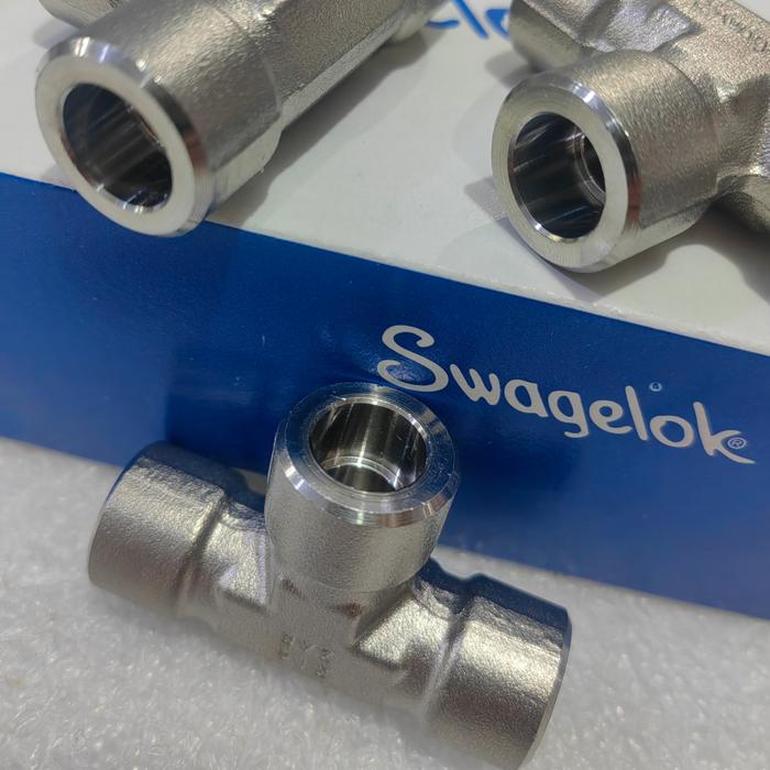 Jual Tee Union 1/2" Sock Weld Tube OD SS316 Swagelok SS-8-TSW-3 - Kota ...