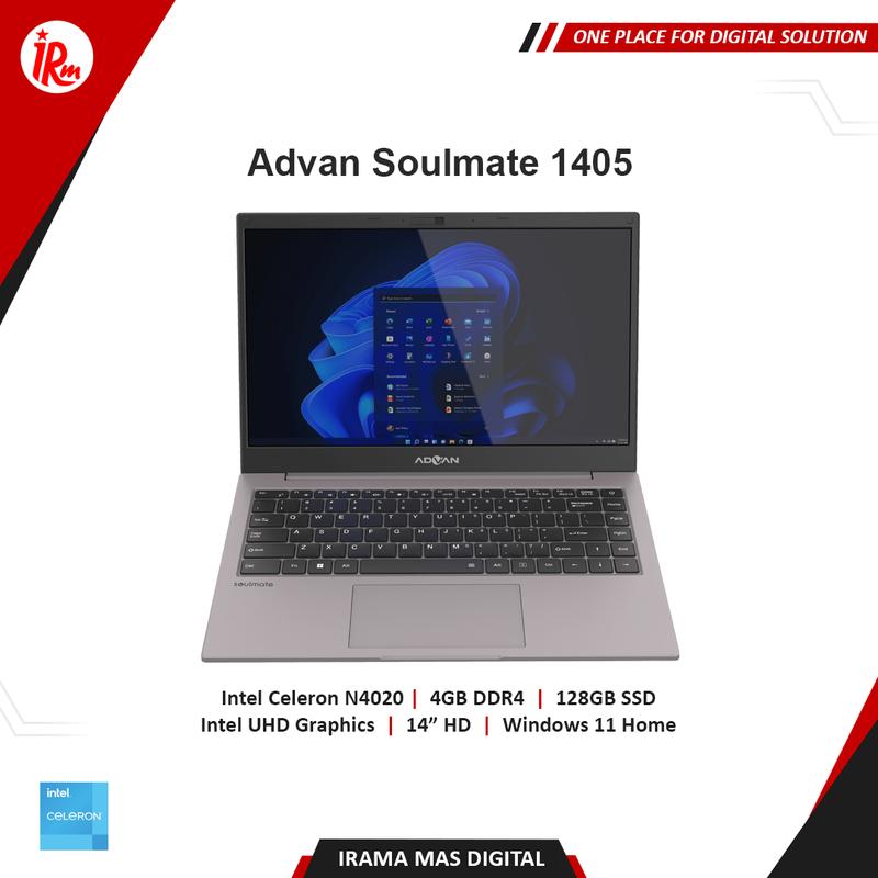 ADVAN SOULMATE 1405 INTEL N4020/4GB/128GB EMMC/14HD/W11 - Shop | Tokopedia