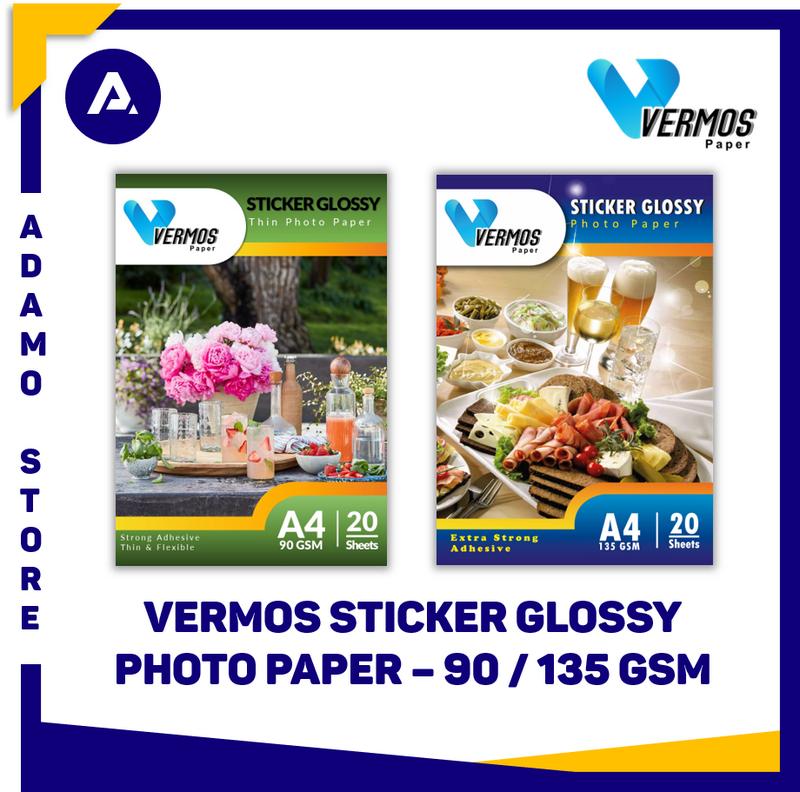 Kertas Sticker Vermos Sticker Glossy Photo Paper A4 135 gsm - Shop ...