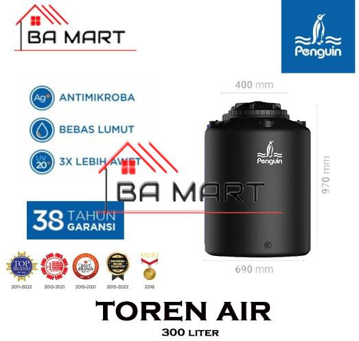 Jual TANGKI TANDON TOREN AIR WATER TANK PENGUIN 300L TORN TB 320 HITAM ...