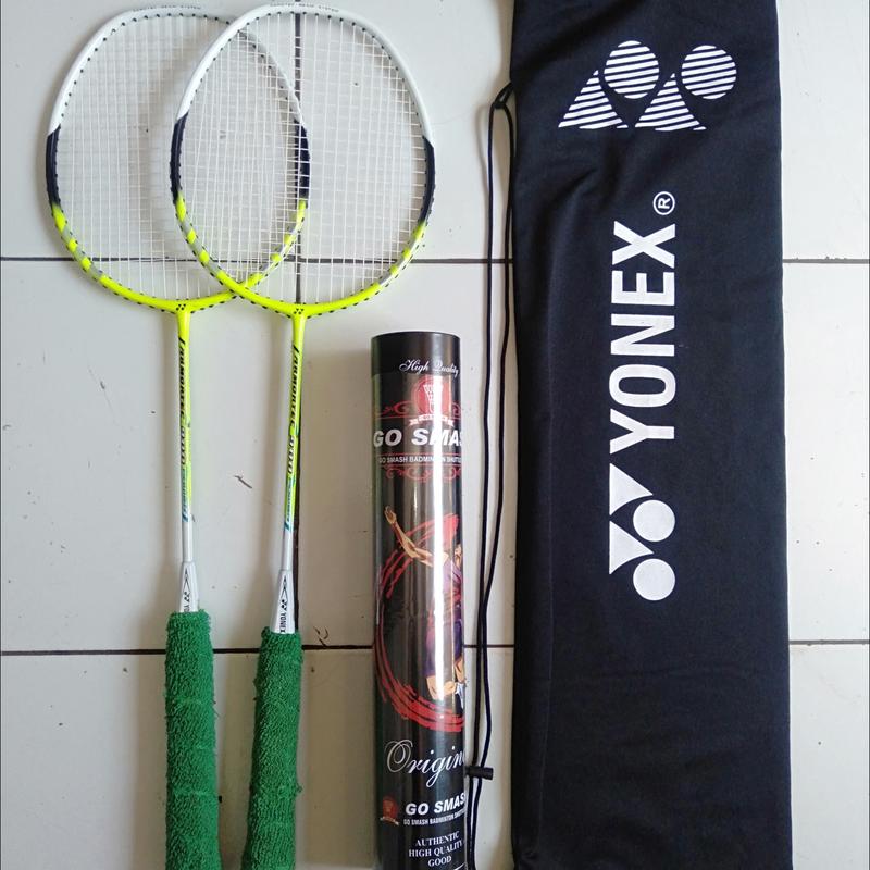 Sepasang Raket Yonex (2pcs) brlogo PBSI + tas + kok shuttlecock - Shop ...