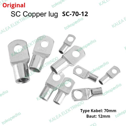 Promo Skun Kabel SC-70-12 Type 70mm Lubang Baut 12mm Scun Cable Lug ...
