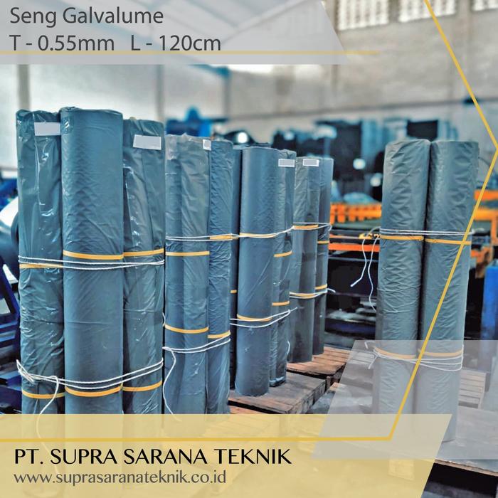 Jual seng talang galvalum 0.55 mm L 120 cm SUPRADEK plat zincalum bjls ...