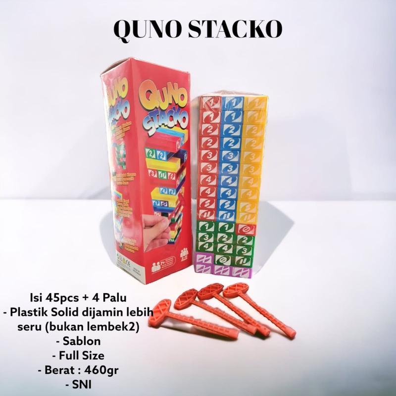 M203 QUNO Stacko Mainan Edukasi balok Anak Tower Block Susun Games mbs ...