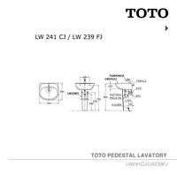 Promo TOTO Pedestal Lavatory 1 Tap Hole / Wastafel LW241CJ/LW239FJ ...