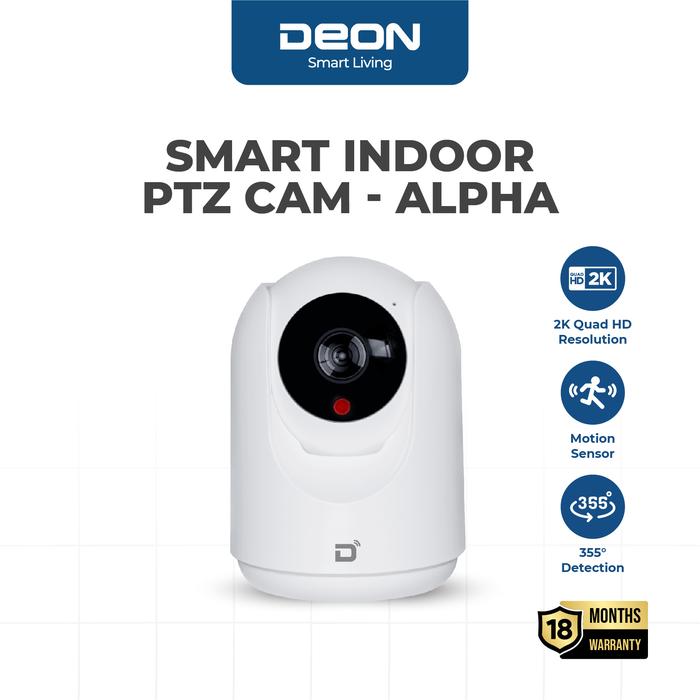 Promo DEON Smart Indoor PTZ Cam Alpha 355° CCTV 5MP WiFi Kamera ...
