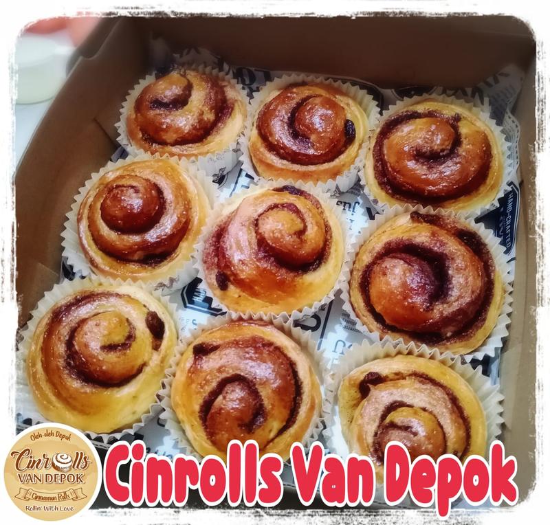 Cinrolls Van Depok Cinnamon Roll Slice Box 9pcs dengan Cream Cheese ...