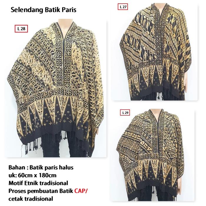 Jual Selendang Syal Batik Pashmina Batik Motif Etnik Tradisional - SL ...