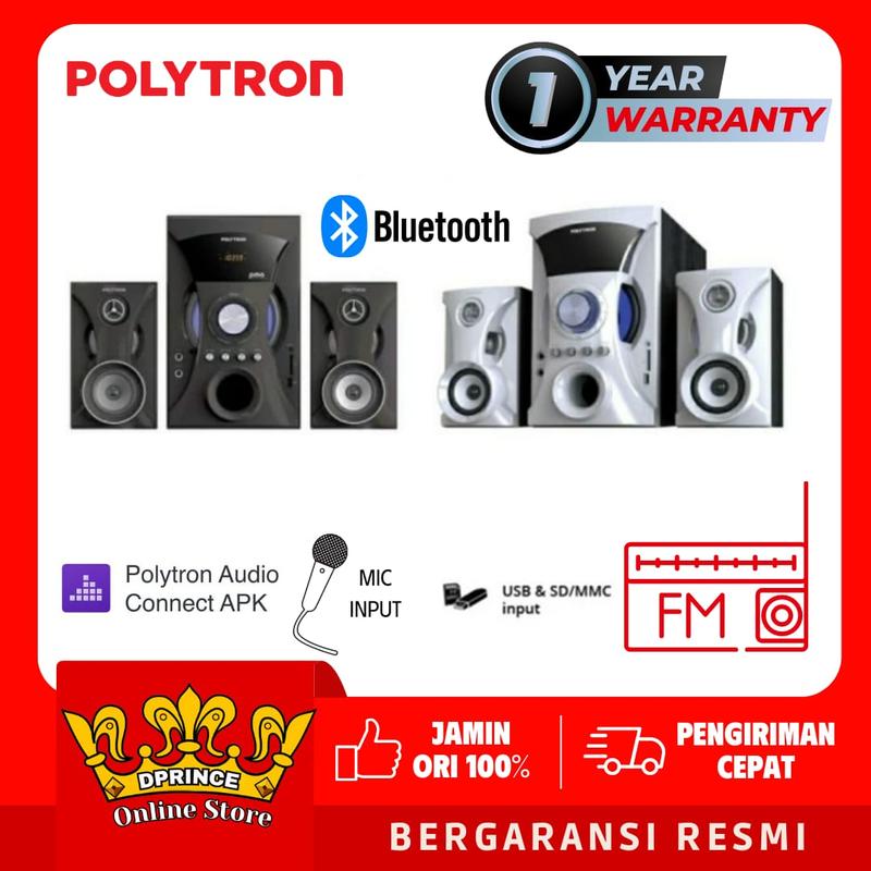 POLYTRON PMA 9525 /W Multimedia 9525 FM Bluetooth Speaker PMA 9525 /B ...