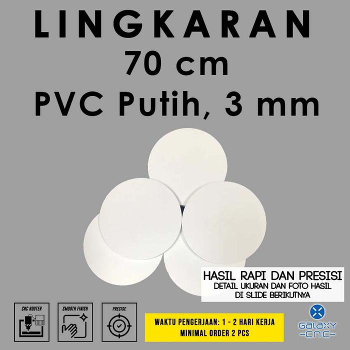 Jual Lingkaran 70 cm - Tebal 3 mm - PVC board warna putih /MDF/Triplek ...