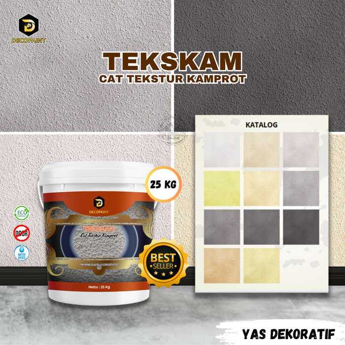 Jual Cat Tembok Tekstur Kamprot Ukuran 25 Kg | Tekskam Cat Tekstur ...