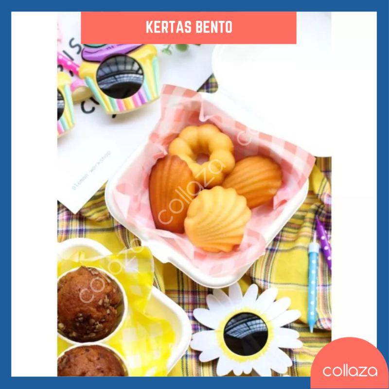 Kertas Bento Baking Paper Wax Alas Kue Alas Bento Hiasan Bekal - Shop ...