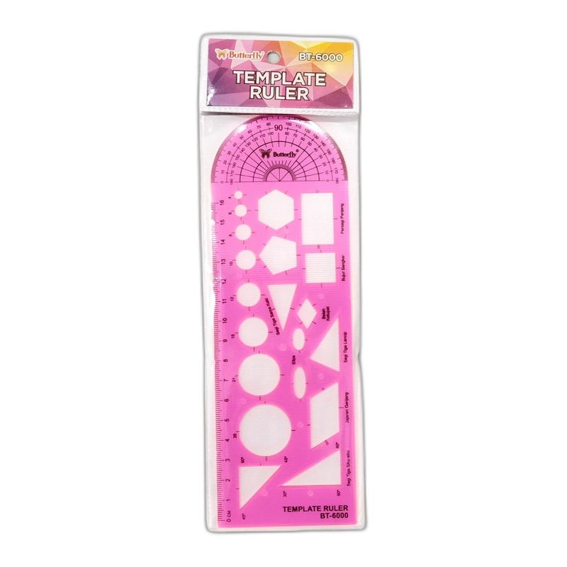 Butterfly Penggaris Cetakan Bentuk Busur + MTK 20 Templates BT-6000 ...
