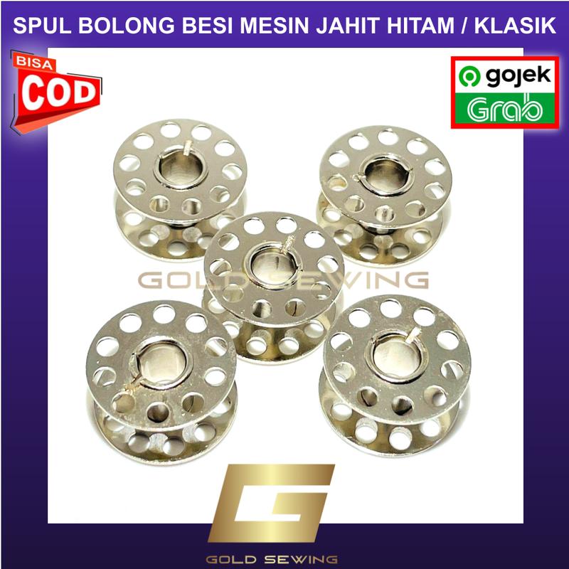 Spul Spool Bobbin Spool Bolong (BESI) Mesin Jahit Butterfly Hitam ...