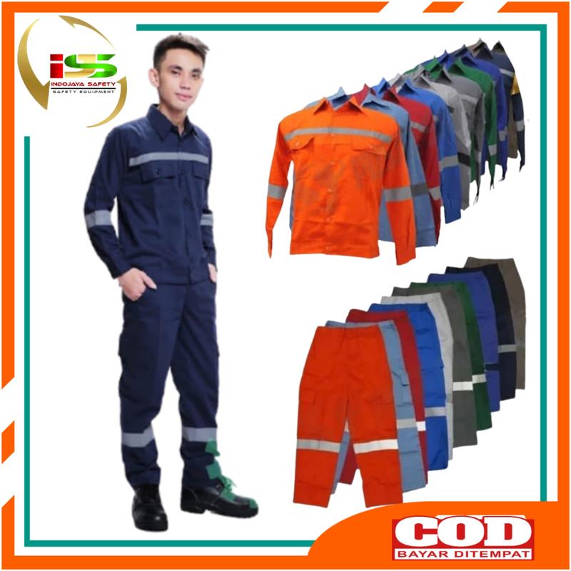 Wearpack Safety Setelan Baju Celana Biru Dongker - Werpak Sefti - Shop ...