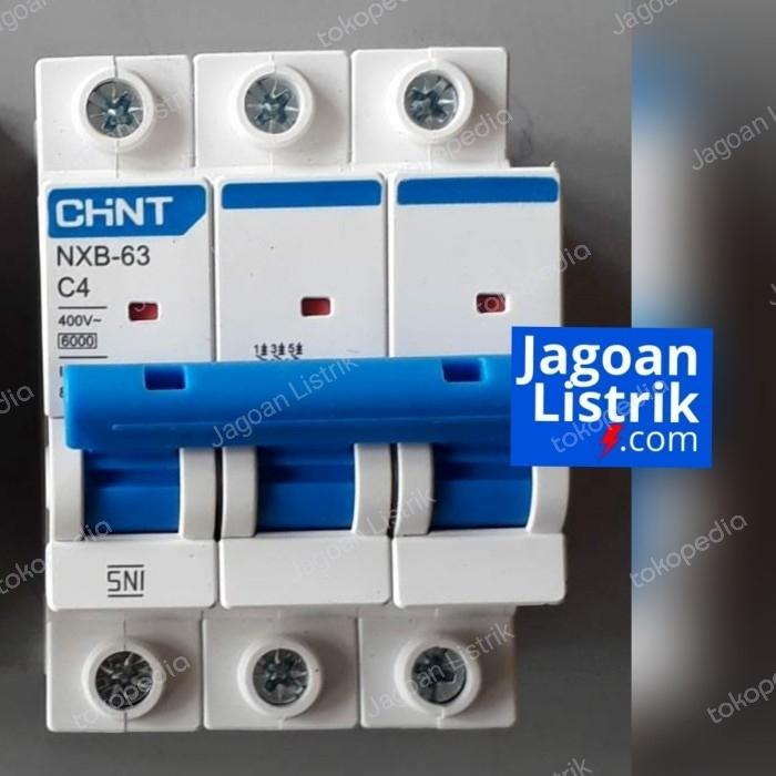 Jual MCB Chint NXB-63 3P 4A 3 Phase 4 Ampere Chnt NXB63 - Kota Surabaya ...
