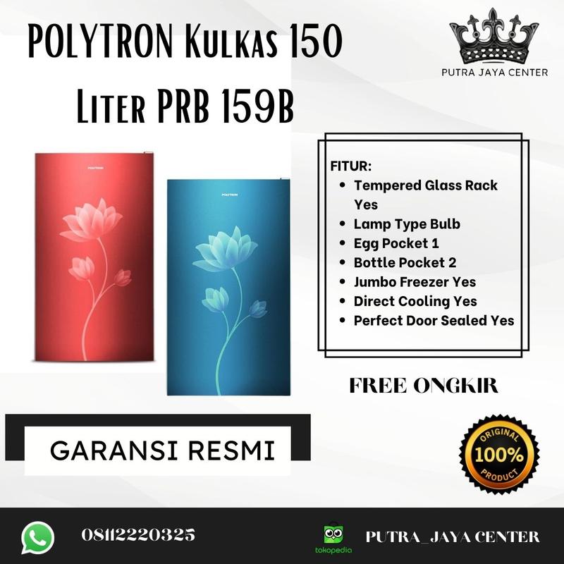 POLYTRON Kulkas 1 Pintu Metallic 150 Liter PRB 159B - Shop | Tokopedia
