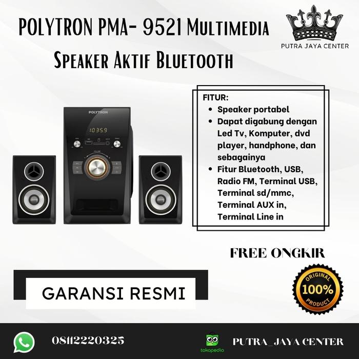 Jual POLYTRON PMA-9521 Multimedia Speaker Aktif Bluetooth - Kab ...