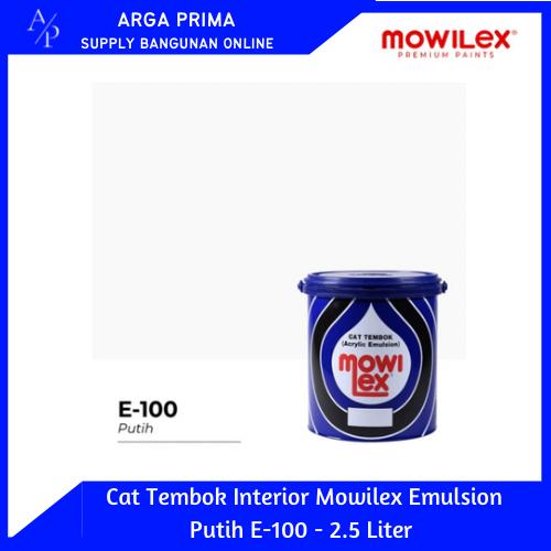 Jual Cat Tembok Interior Mowilex Emulsion 2,5 Liter - Putih E-100 - Kab ...