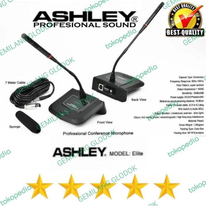 Jual ASHLEY ELITE Profesional Conference Microphone / Mic Meja Podium ...