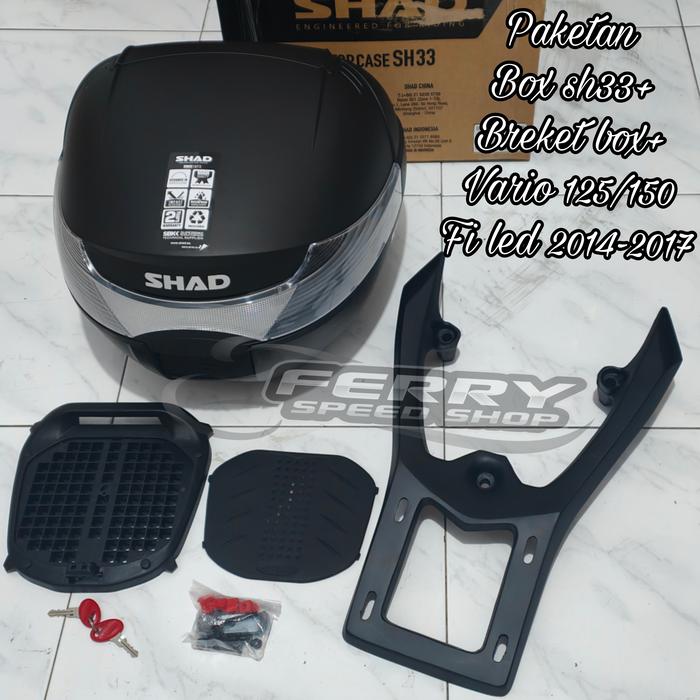 Jual PAKETAN BOX SHAD SH33 SH 33 + BRACKET BREKET BOX VARIO 150 NEW OLD ...